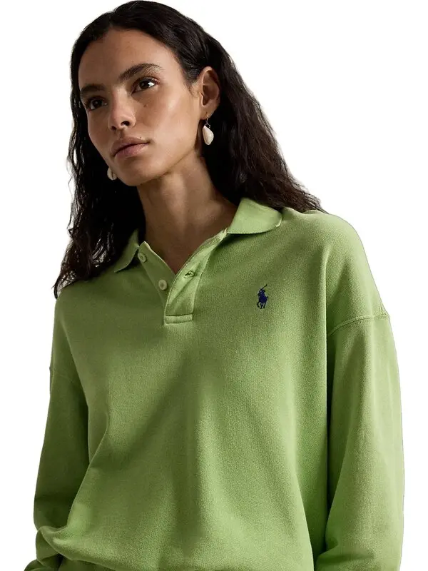 Ralph Lauren Lightweight Fleece Polo Shirt - Parakeet Green