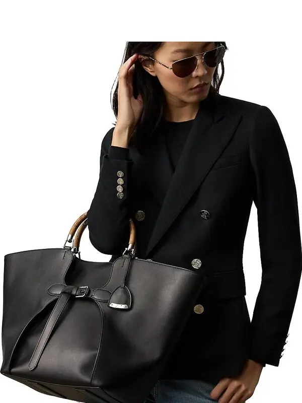 Ralph Lauren The Large Calfskin Tote - Black
