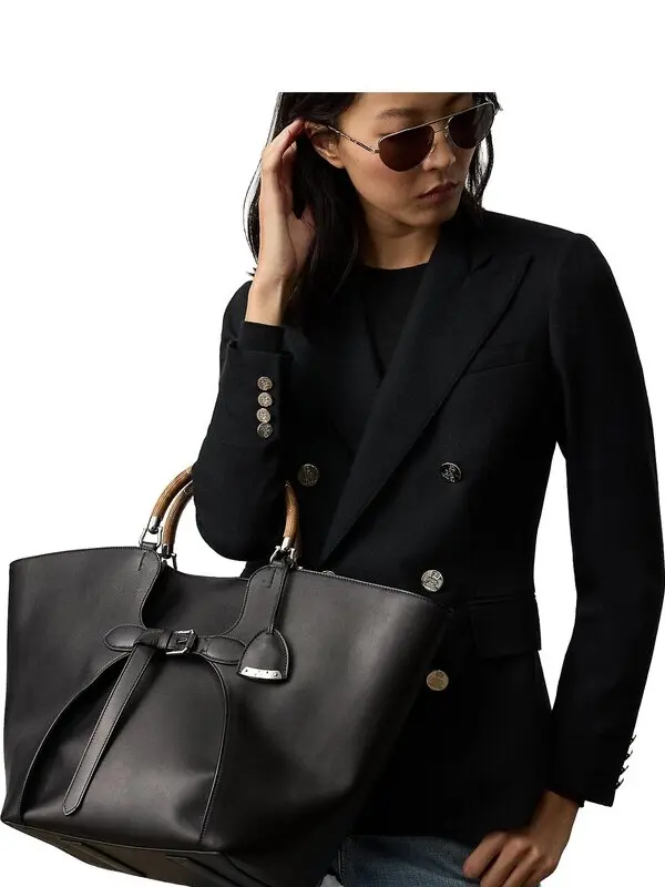 Ralph Lauren The Large Calfskin Tote - Black