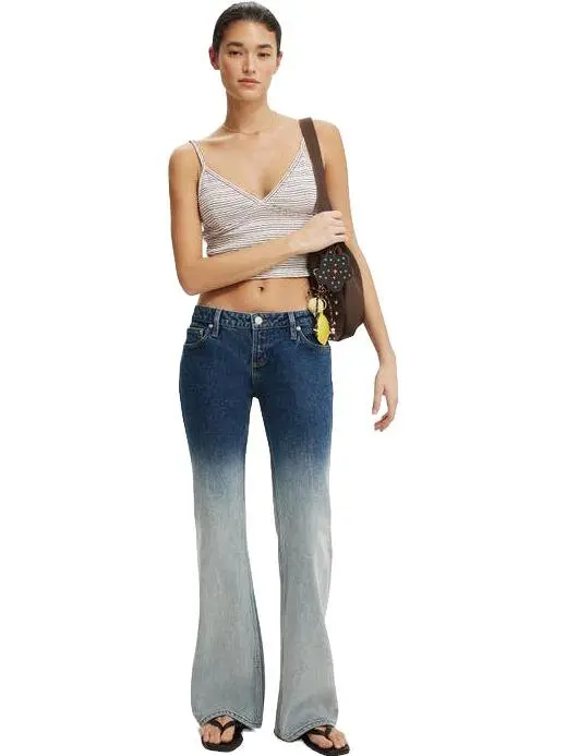 COTTON ON Low Rise Bootcut Jean - Ombre Blue