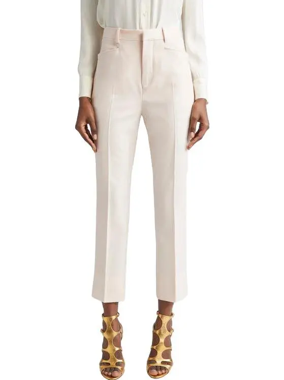 TOM FORD Wool Stretch Grain De Poudre Tailored Trousers - Light Blush