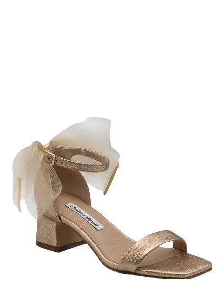CHARLES DAVID Riley Ankle Strap Sandal - Champagne