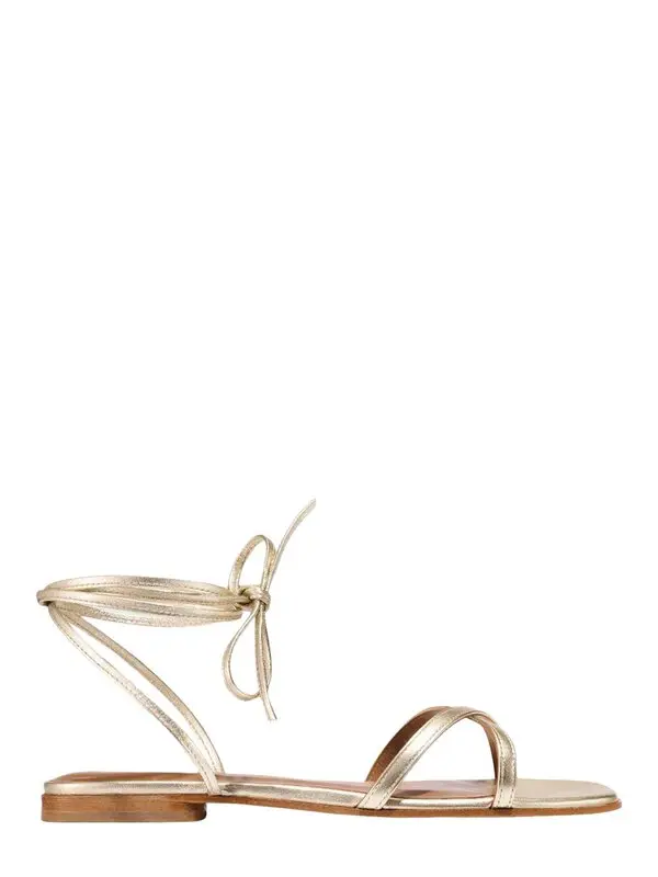 MARGAUX LONNBERG Wrap Sandal - Champagne