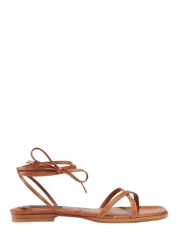 MARGAUX LONNBERG Wrap Sandal - Saddle