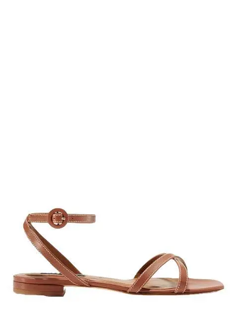 MARGAUX LONNBERG The Flat Sandal - Saddle Nappa