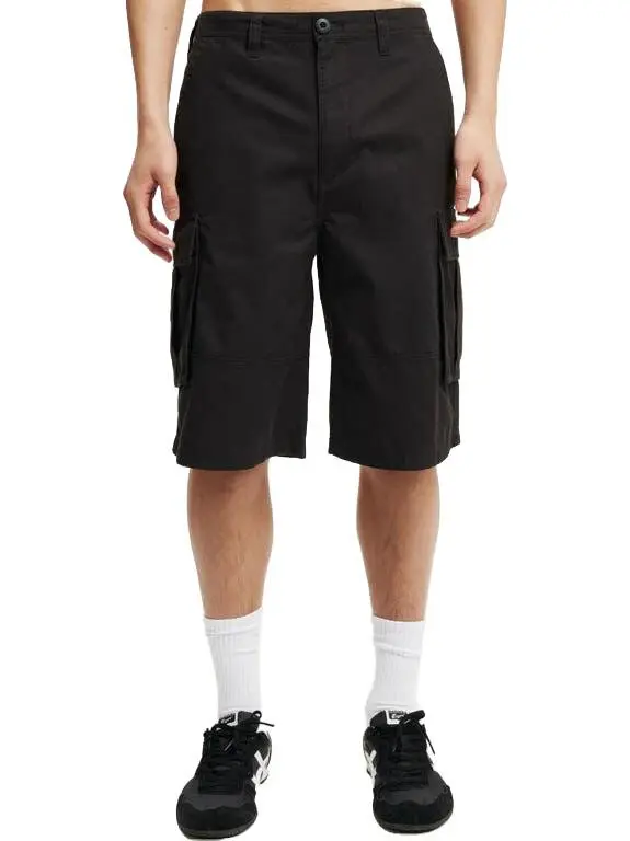 COTTON ON Baggy Cargo Short - Black
