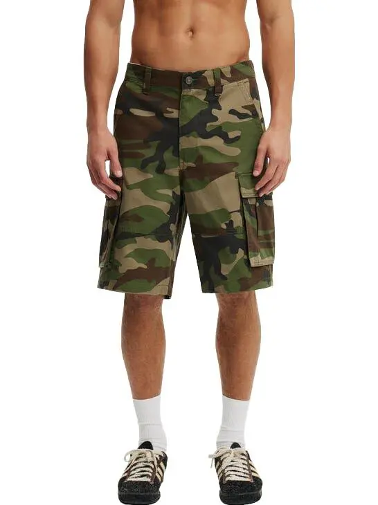 COTTON ON Baggy Cargo Short - Jungle Camo