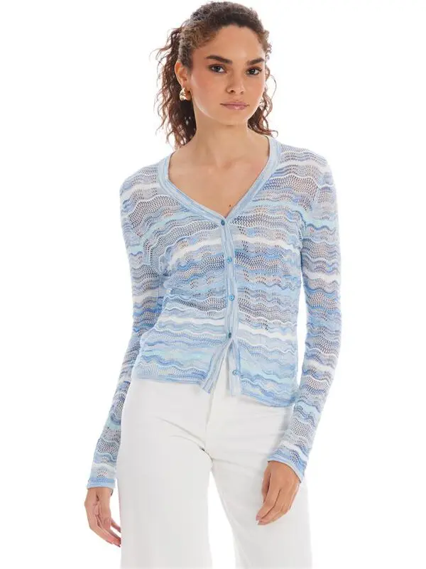 Allison Colleen Cardigan - Blue