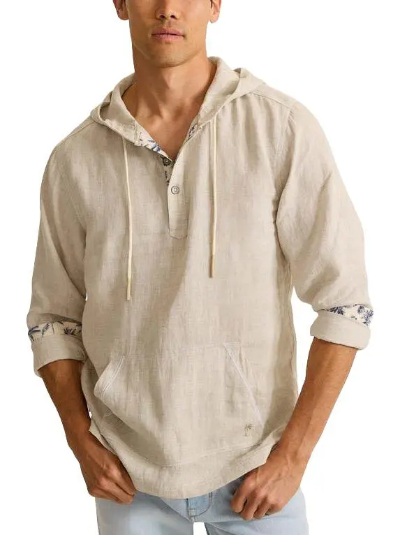 Tommy Bahama Desert Riviera Baja Linen Hoodie - Natural
