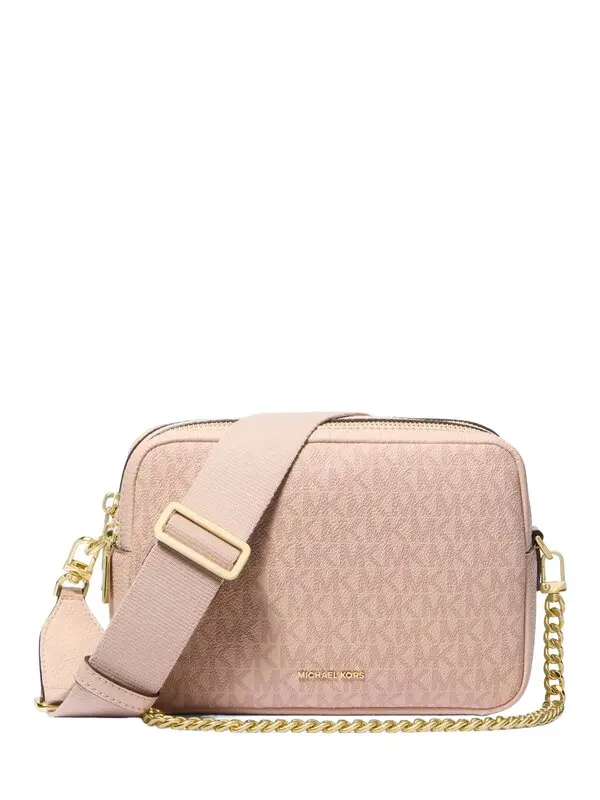 Michael Kors Bryant Medium Signature Logo Camera Crossbody Bag - Pink