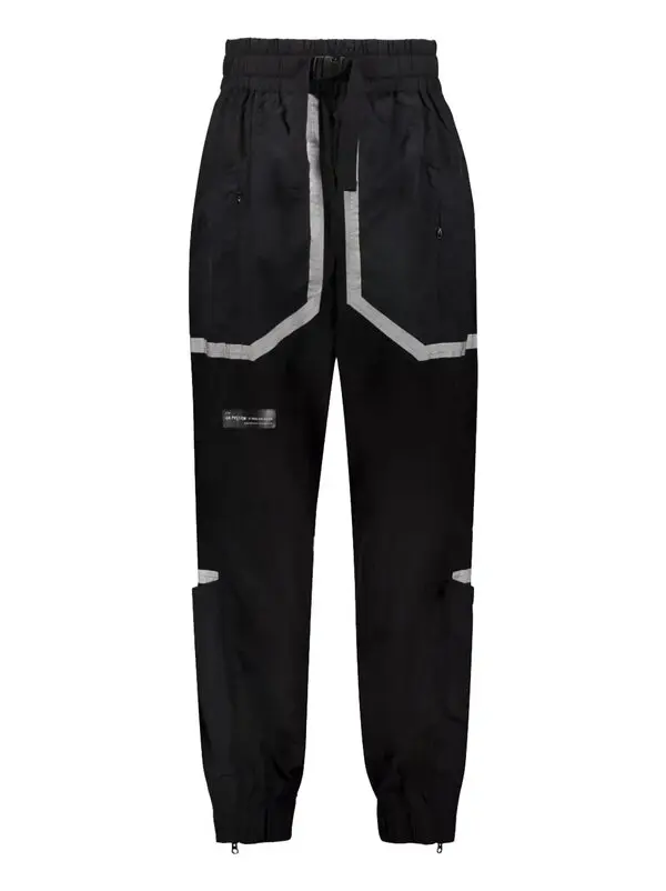 ISO.POETISM Contrasting-trim Track Pants - Black