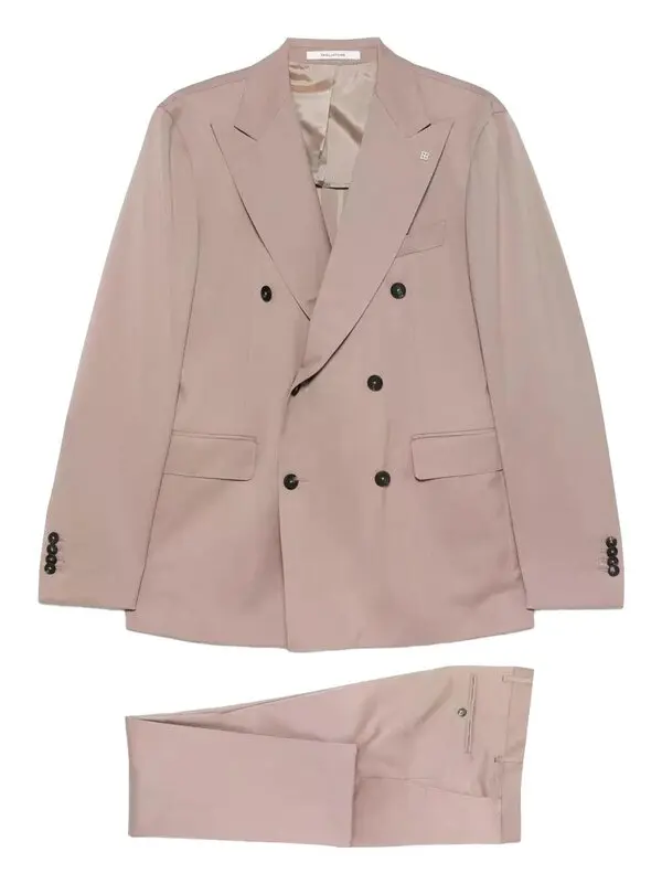 Tagliatore Virgin Wool Suit - Pink