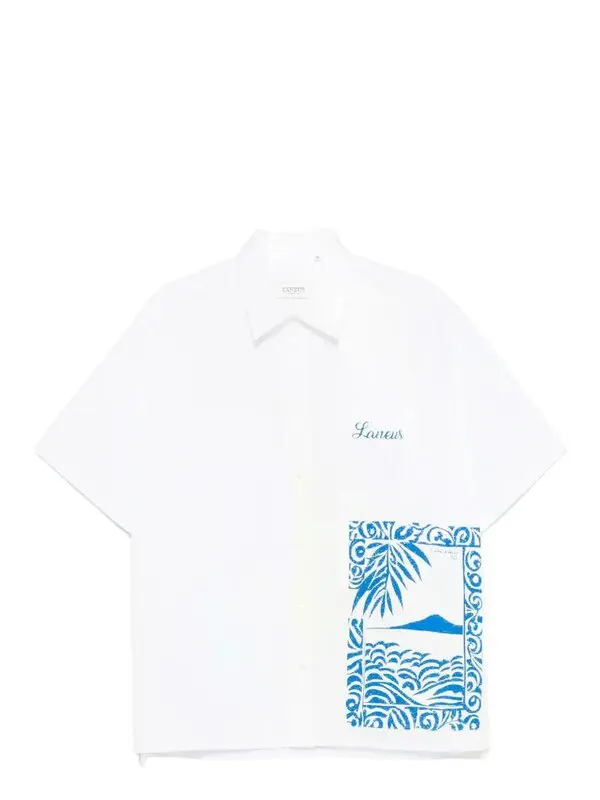 LANEUS Logo-print Shirt - White