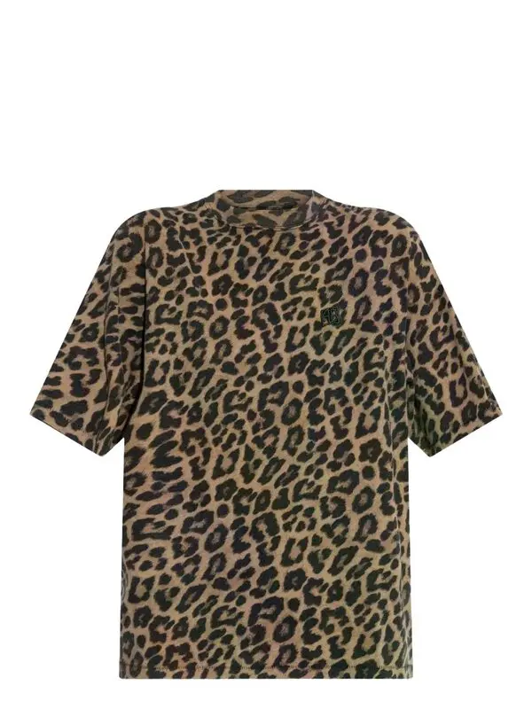 ANINE BING Leopard-print T-shirt - Neutrals