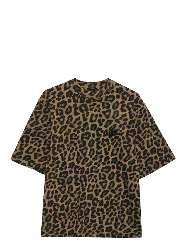 ANINE BING Leopard-print T-shirt - Neutrals
