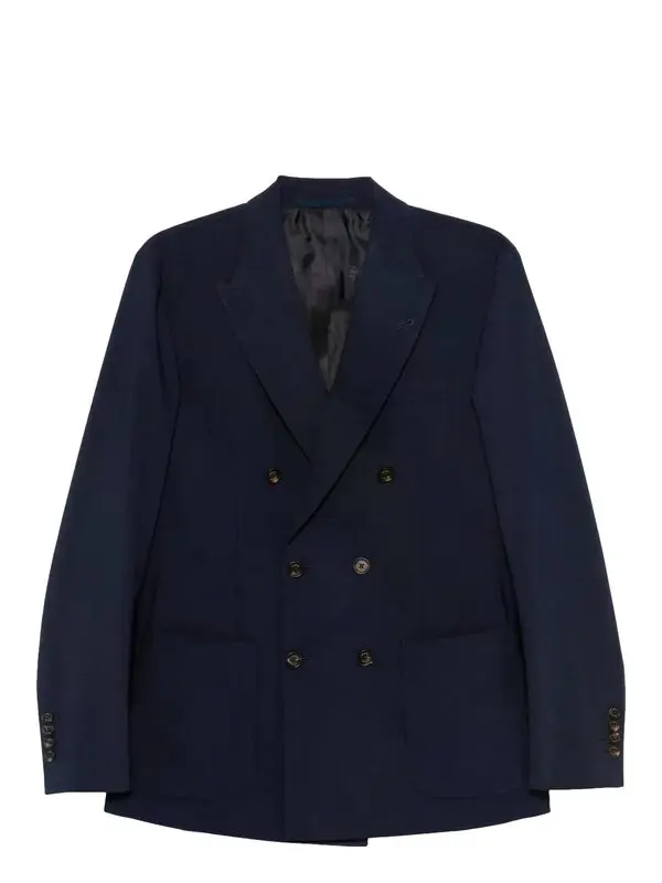 Eleventy Double-breasted Blazer - Blue