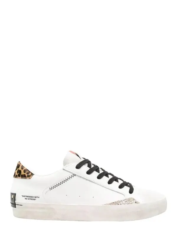 CRIME LONDON Distressed Sneakers - White