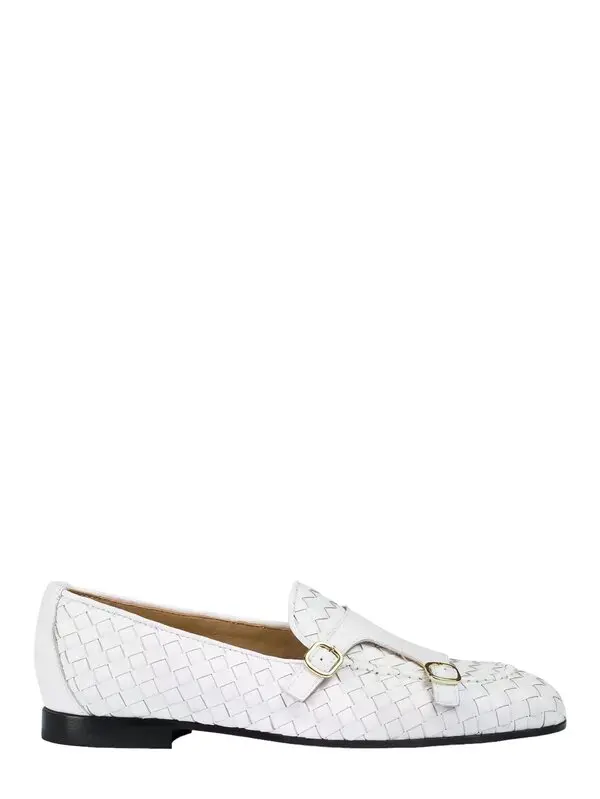 DOUCAL'S Double-buckle Loafers - White