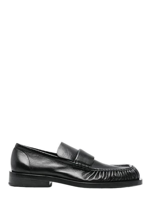 JIL SANDER Leather Loafers - Black