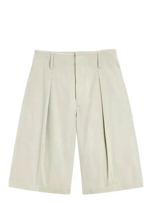 LEMAIRE Pleated Bermuda Shorts - Neutrals