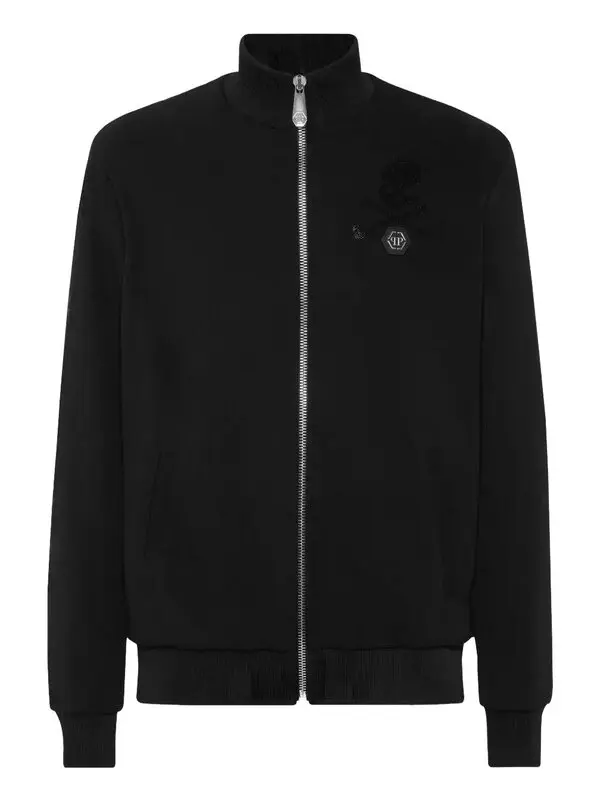 Philipp Plein Skull-embellished Bomber Jacket - Black