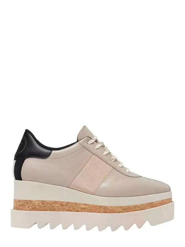 Stella McCartney Logo-embroidered Wedge Sneakers - Neutrals