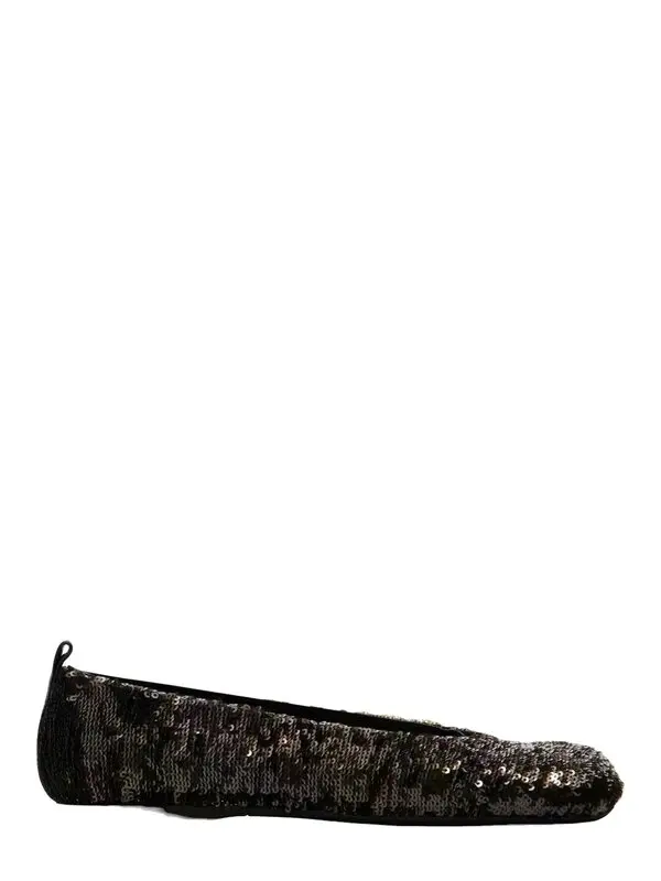 JW Anderson Sequinned Ballerina Flats - Black