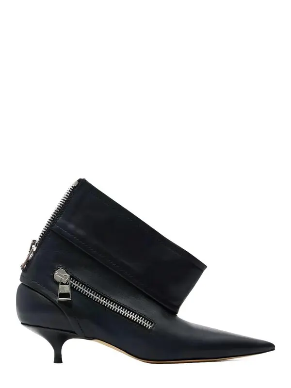JW Anderson 40mm Leather Ankle Boots - Black