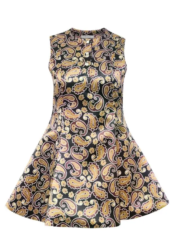JW Anderson Paisley-print Mini Dress - Black