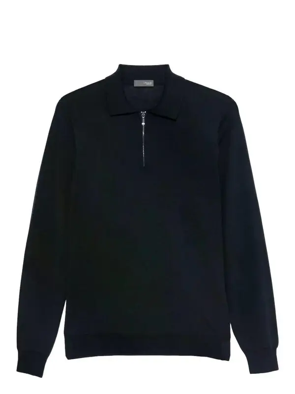 DRUMOHR Wool Polo Shirt - Blue