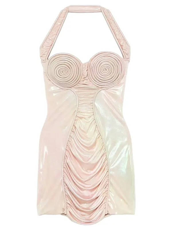 MITILIANE COUTURE Spiral-cup Mini Dress - Neutrals