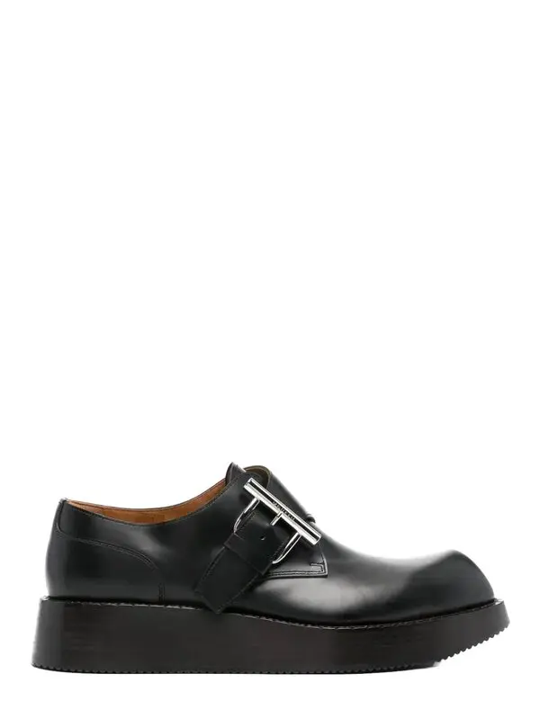 Alexander McQueen T-bar Creeper Monk Shoes - Black