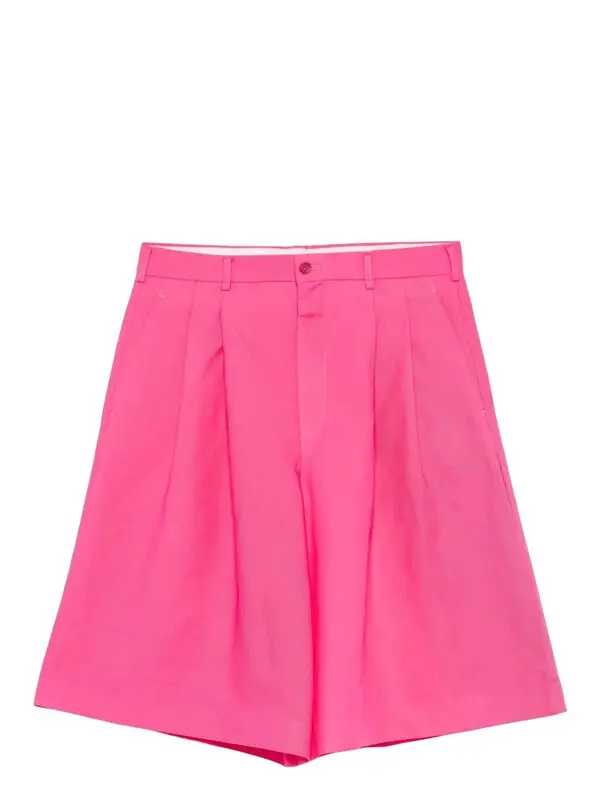 Comme Des Garçons Pleat-detailed Shorts - Pink