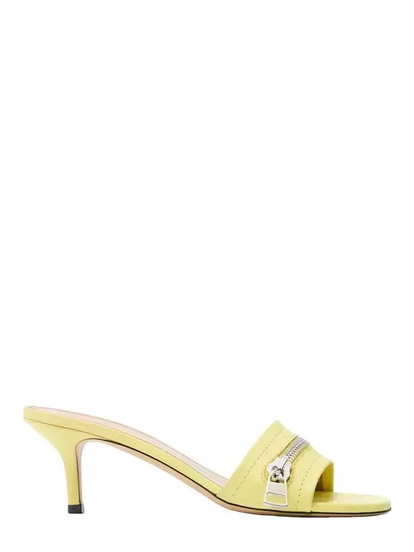 JW Anderson 55mm Leather Heel Sandals - Yellow