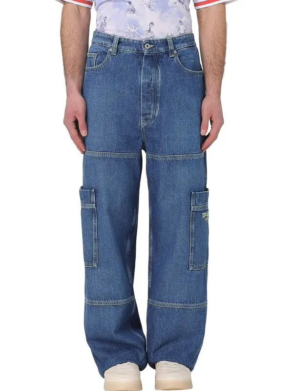 Off-White Straight Leg Jeans - Blue