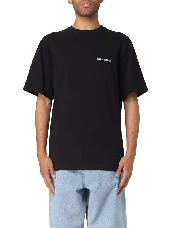 DAILY PAPER Cotton T-shirt With Logo - Black