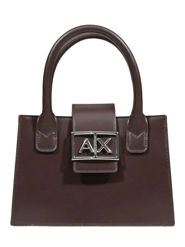 Armani Exchange Mini Bag With Logo Detail - Brown