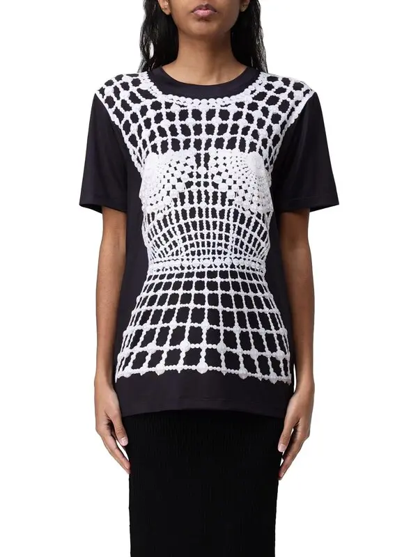 Balmain Crocheted Graphic T-shirt - Black