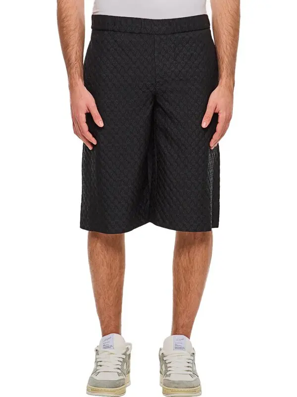 Alexander McQueen Quilted Monogram Shorts - Black