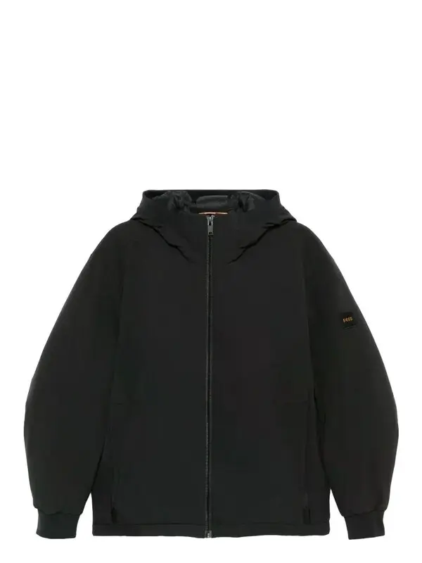 BOSS Padded Hooded Jacket - Black