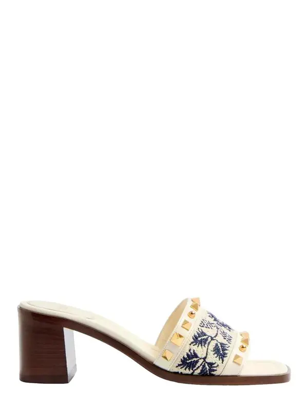 Valentino Garavani 60mm County Block-heel Sandals - White