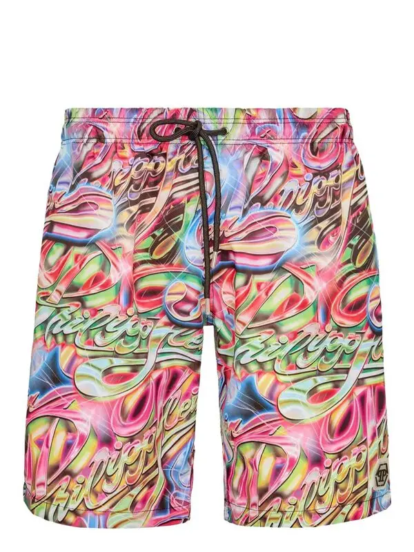 Philipp Plein Boxer Swim Shorts - Pink