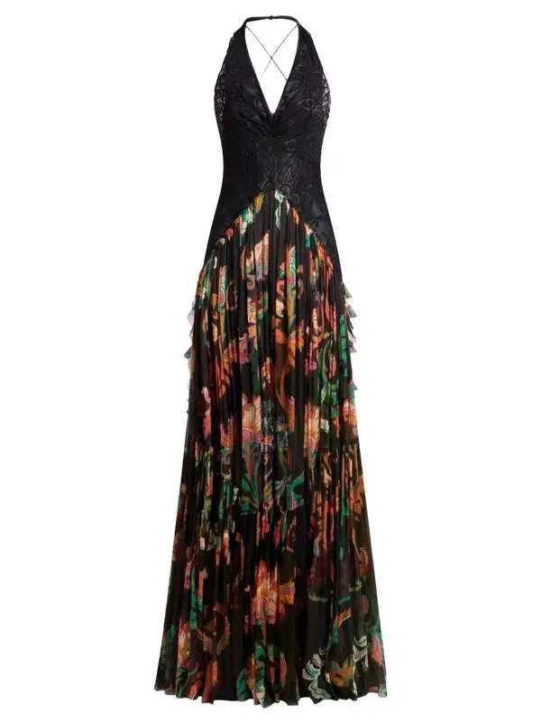 Etro Floral Print Dress - Black