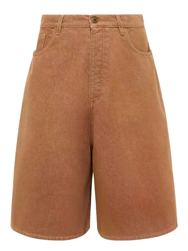 JW Anderson Wide-leg Denim Shorts - Brown