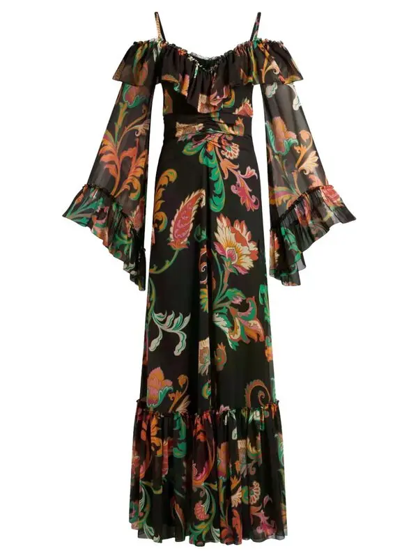 Etro All-over Floral Print Dress - Black