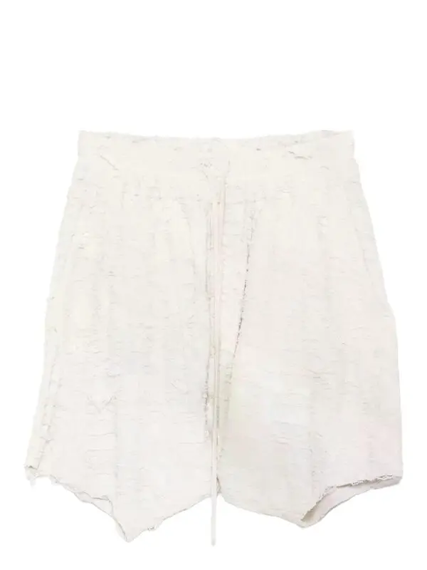 JULIUS Drop Crotch Fibroin Shorts - Neutrals