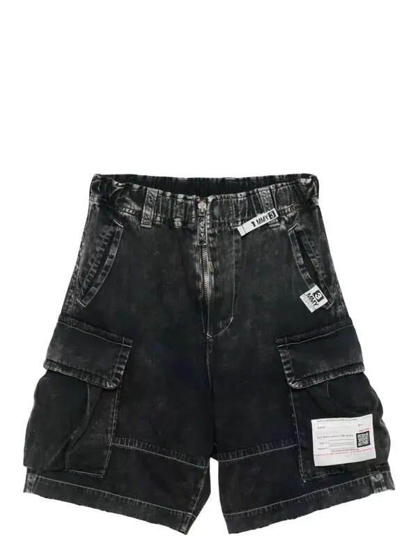 Mihara Yasuhiro Denim Cargo Shorts - Black