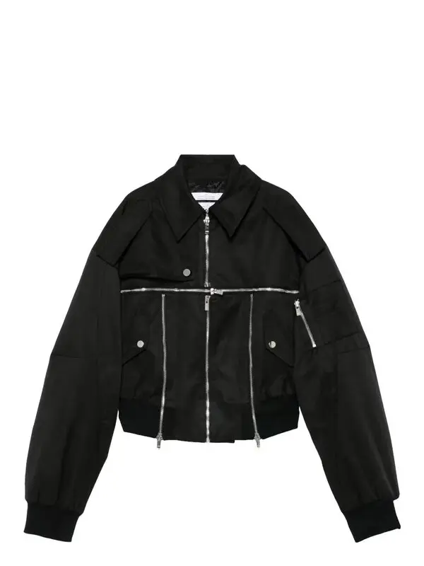 Rokh Zip-detailed Bomber Jacket - Black