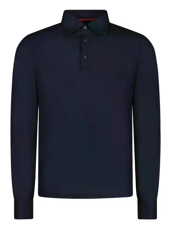 Isaia Wool Polo Shirt - Blue