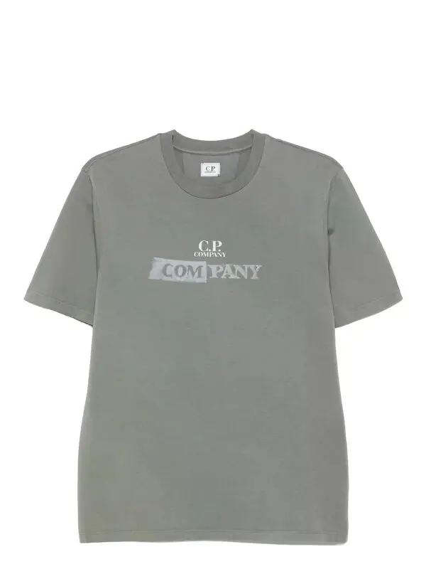 C.P. COMPANY Logo-print Jersey T-shirt - Grey
